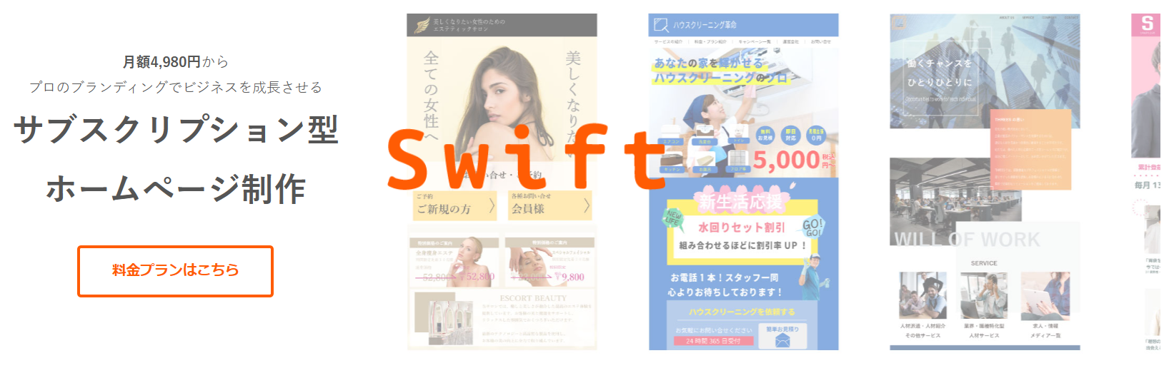 Professional plan - 初期費用0円のホームページ制作｜Swift solution